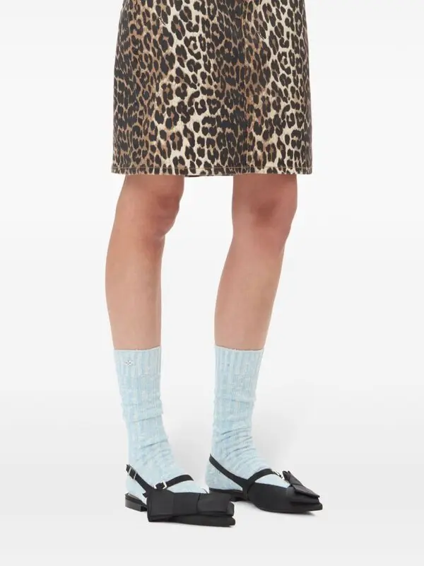 GANNI Ribbed Socks - Blue