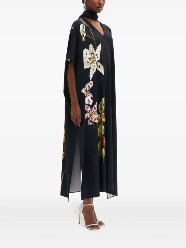 Oscar De La Renta Orchid Jersey Kaftan
