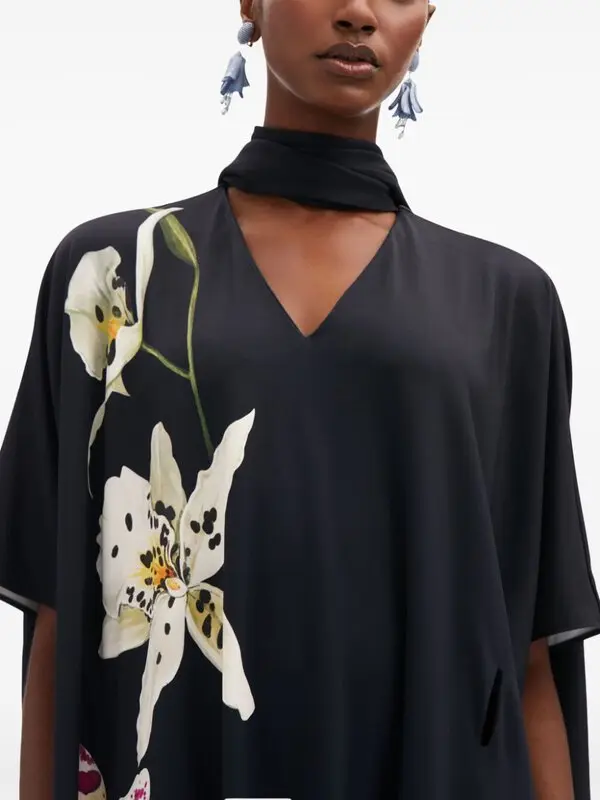 Oscar De La Renta Orchid Jersey Kaftan