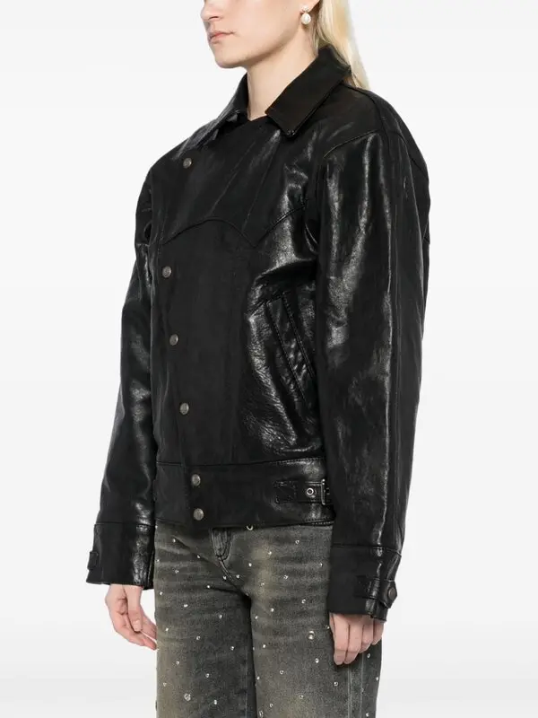 R13 Asymmetrical Studded Jacket