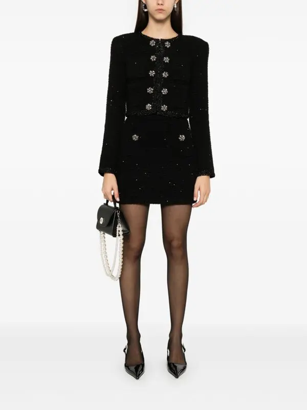 SELF-PORTRAIT Textured Knit Jacket