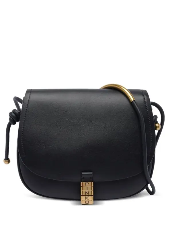 Pinko Logo-charm Crossbody Bag - Black