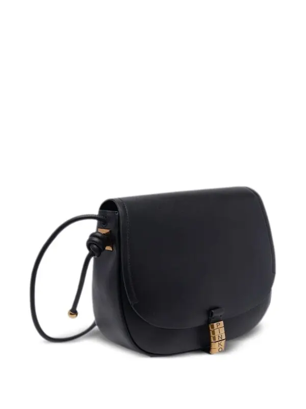 Pinko Logo-charm Crossbody Bag - Black