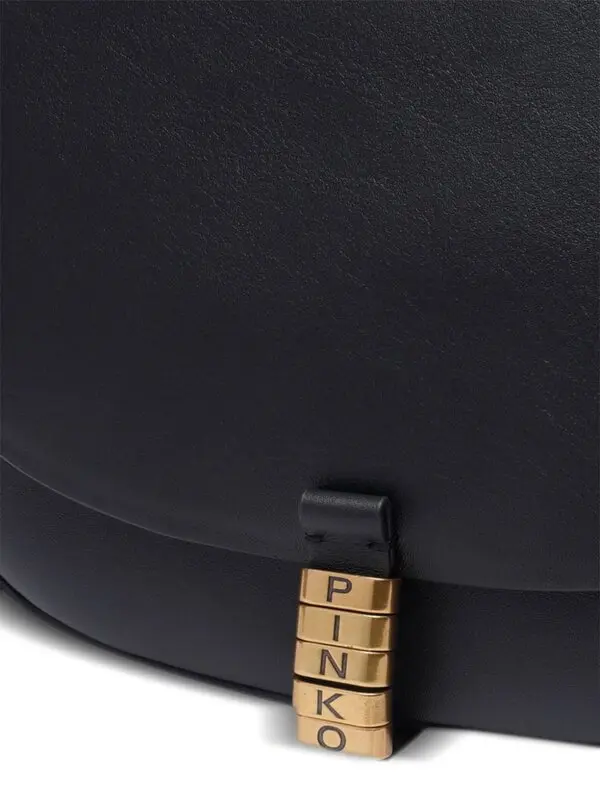 Pinko Logo-charm Crossbody Bag - Black