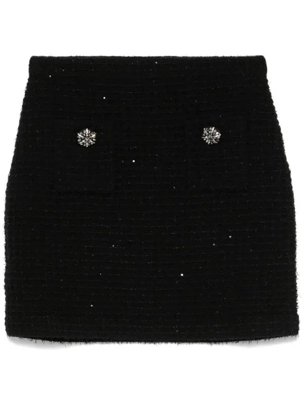 SELF-PORTRAIT Textured Knit Mini Skirt