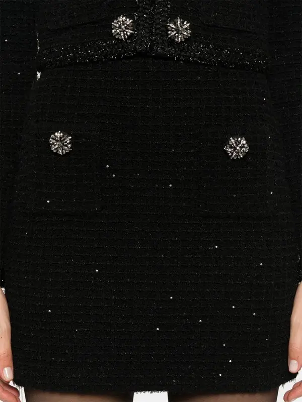 SELF-PORTRAIT Textured Knit Mini Skirt