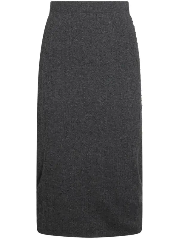 Fabiana Filippi Bubble-stitch Midi Skirt - Grey