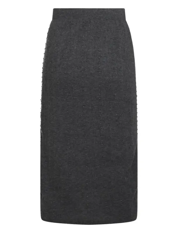 Fabiana Filippi Bubble-stitch Midi Skirt - Grey