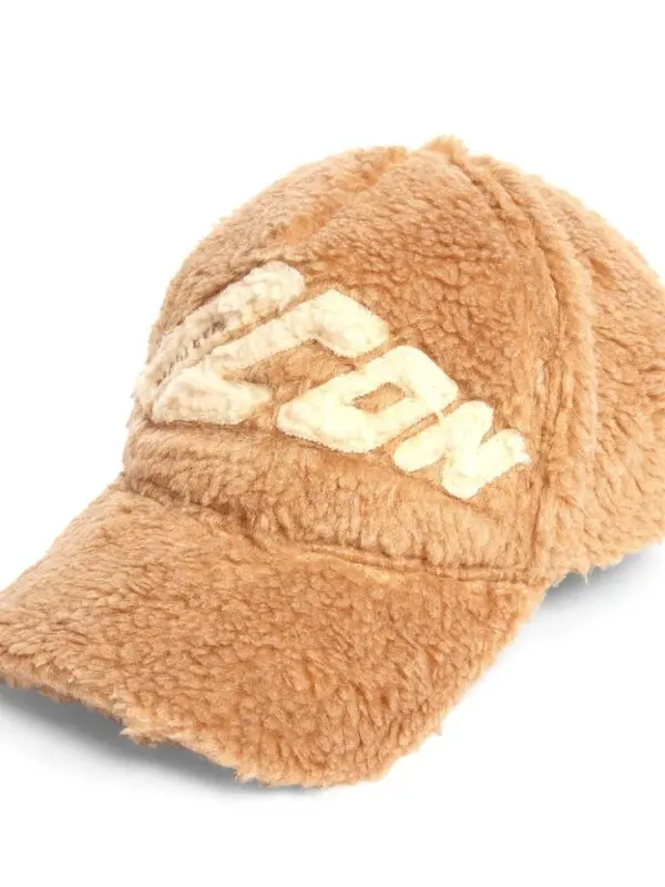Dsquared2 Icon-appliqué Faux-shearling Cap