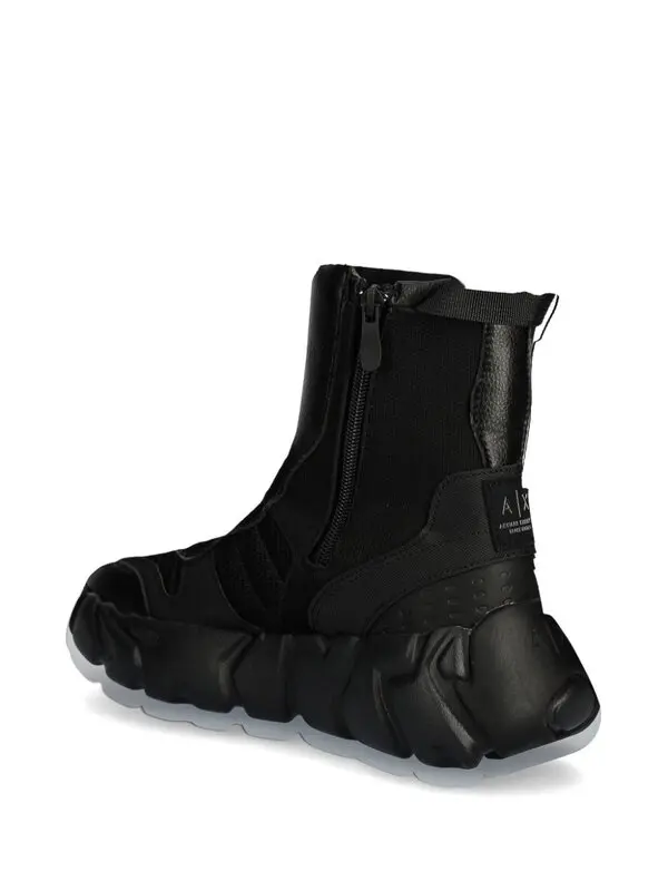 Armani Exchange Logo Appliqué Boots