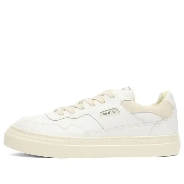 S.W.C STEPNEY WORKERS CLUB Pearl S-strike Leather Sneakers - White/putty