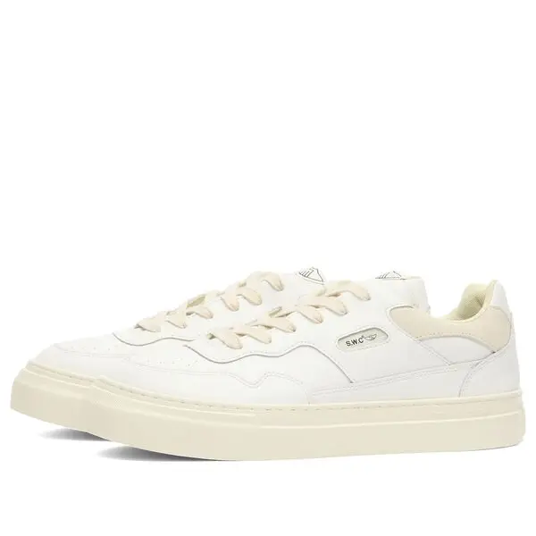 S.W.C STEPNEY WORKERS CLUB Pearl S-strike Leather Sneakers - White/putty
