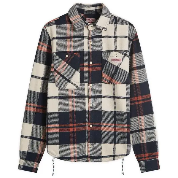 DUBBLEWARE Barrington Brushed Flannel Shirt - Tan Plaid