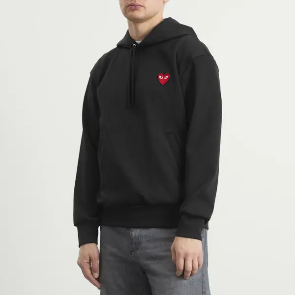 Play Comme Des Garcon Pullover Hoodie - Black