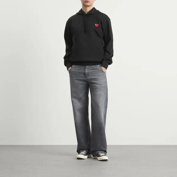 Play Comme Des Garcon Pullover Hoodie - Black