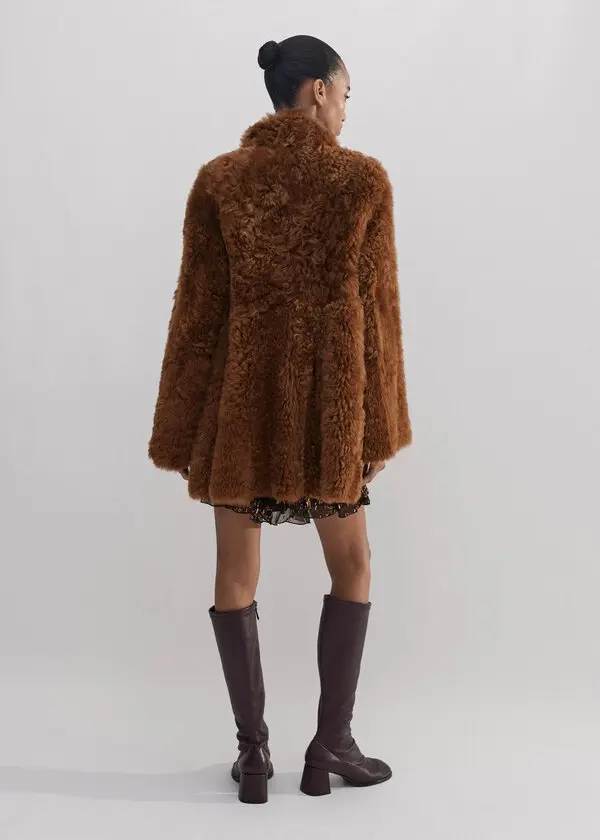 ME+EM Luxe Shearling Swing Coat