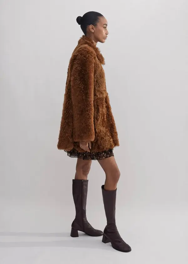 ME+EM Luxe Shearling Swing Coat