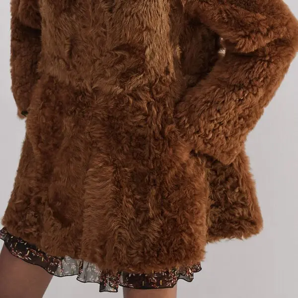 ME+EM Luxe Shearling Swing Coat