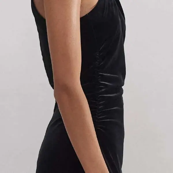ME+EM Velour Halterneck Maxi Dress