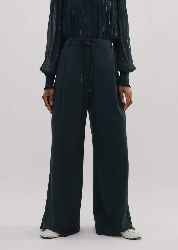 ME+EM Relaxed Drawcord Pant - Green