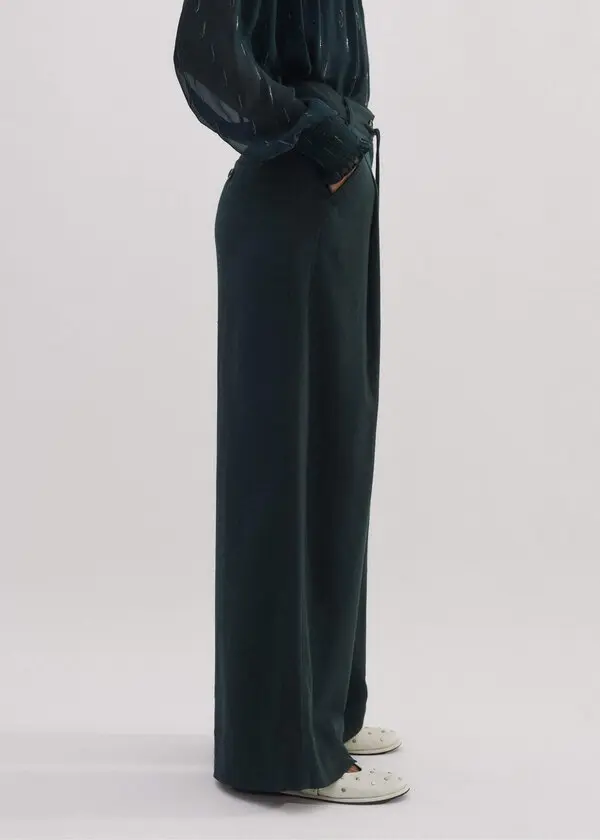 ME+EM Relaxed Drawcord Pant - Green