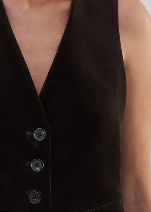 ME+EM Velvet Tailored Vest