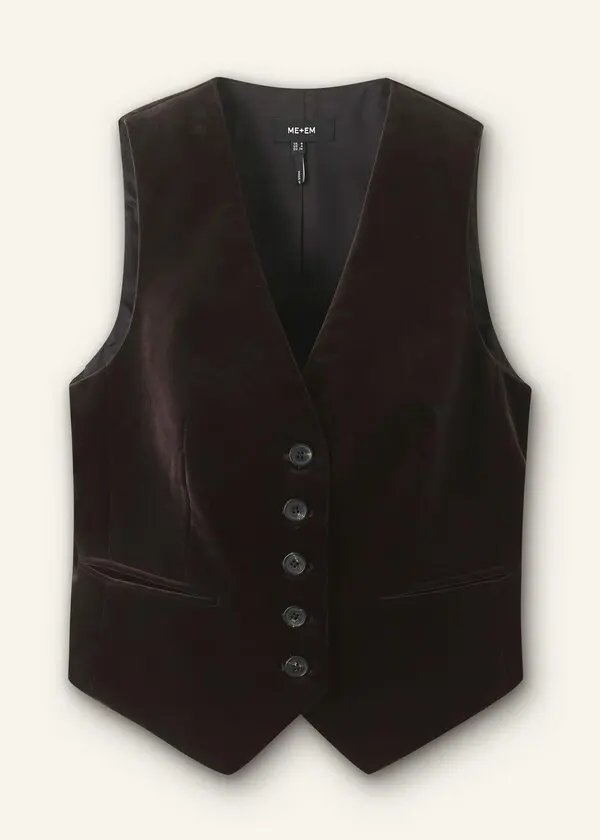 ME+EM Velvet Tailored Vest