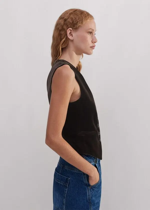 ME+EM Velvet Tailored Vest