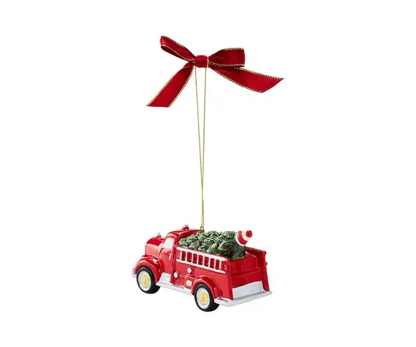 SPODE Christmas Tree Fire Truck With Tree Ornament