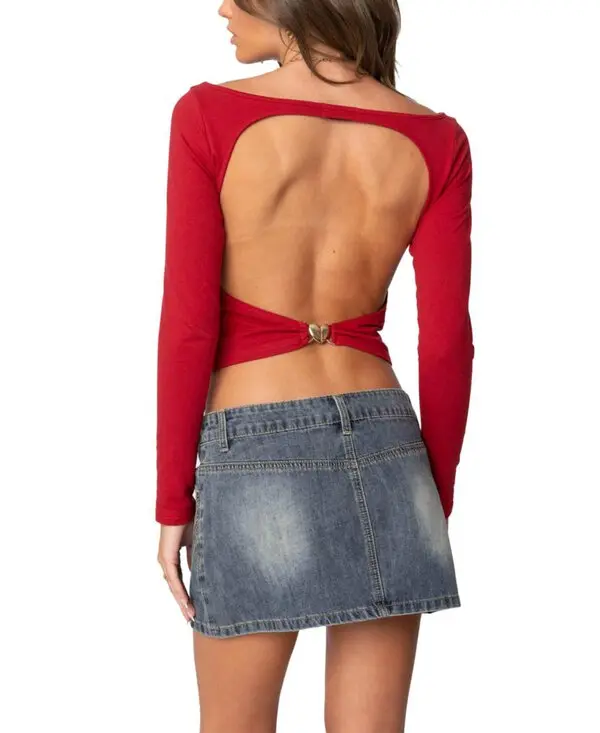 EDIKTED Valentine Open Back Top