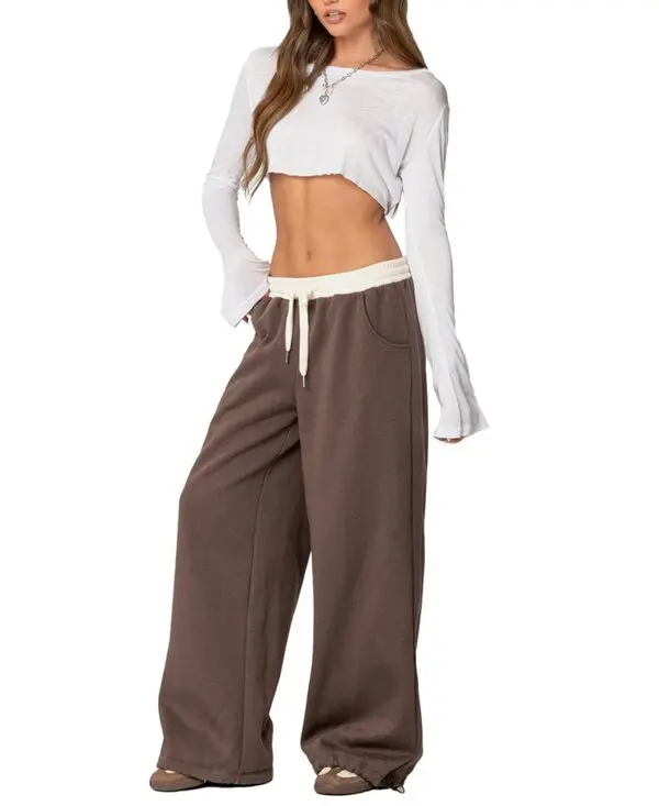 EDIKTED Mikki Wide Leg Sweatpants