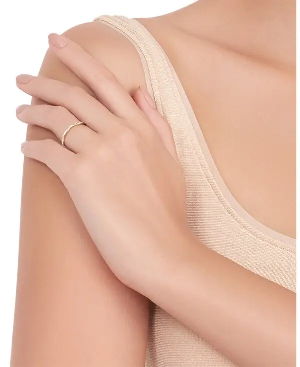CADAR 18k Yellow Stacking Ring With Diamonds - Gold
