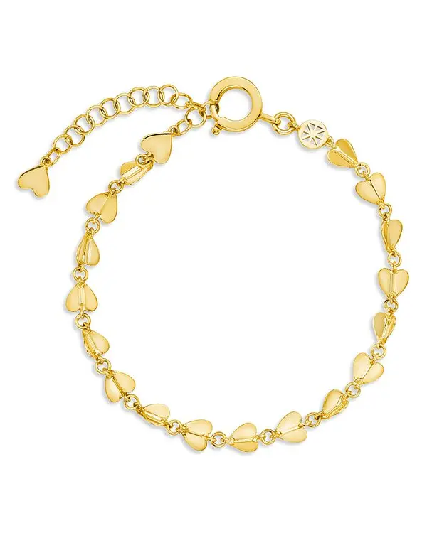 CADAR 18k Yellow Wings Of Love Heart Link Bracelet - Gold