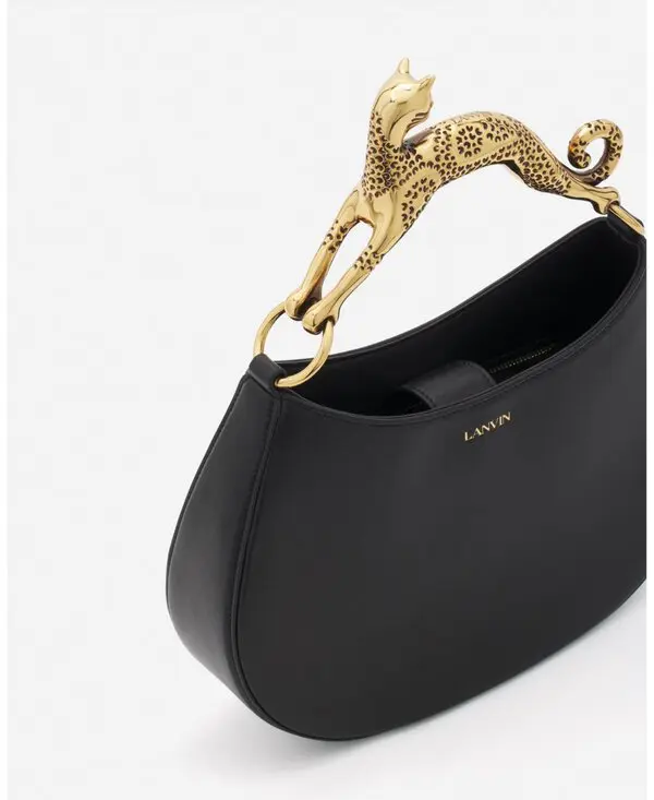 LANVIN Hobo Cat Bag In Lamb Leather - Black