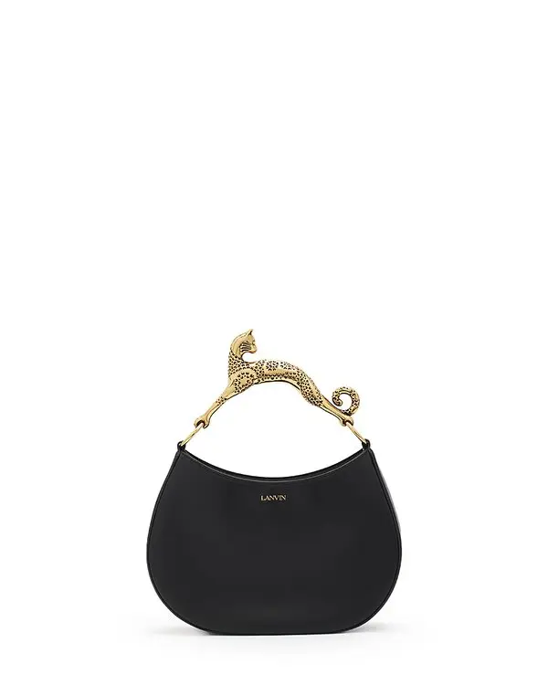 LANVIN Hobo Cat Bag In Lamb Leather - Black