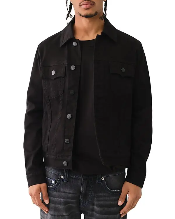 True Religion Cotton Stretch Denim Trucker Jacket