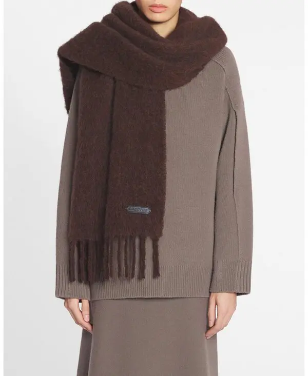 LANVIN Fringed Scarf In Wool