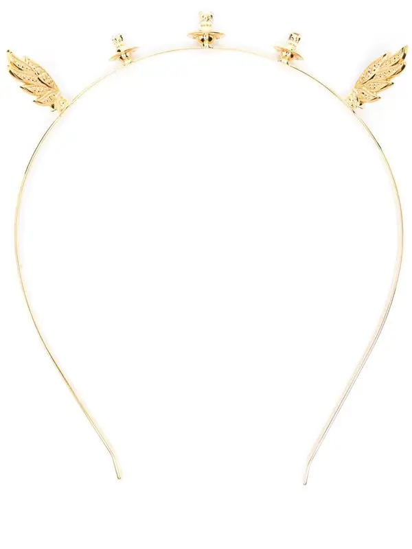 Vivienne Westwood Cassendra Alice Hair Band In Gold - 25% Off