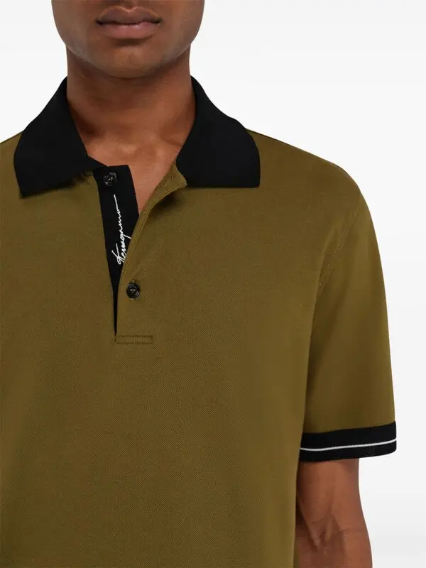 FERRAGAMO Contrast Polo Shirt
