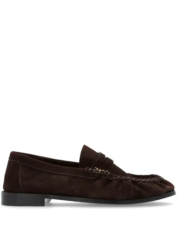 Saint Laurent Suede Loafers - Brown