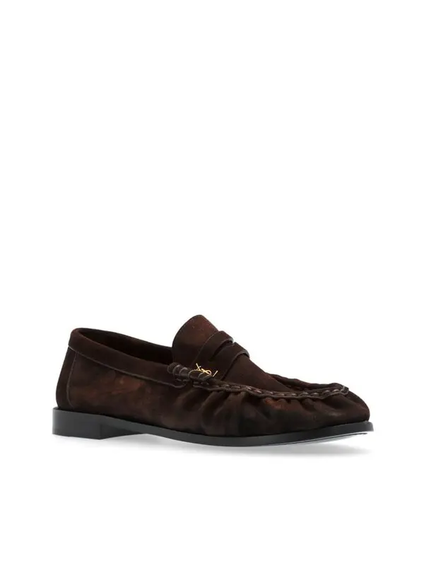 Saint Laurent Suede Loafers - Brown