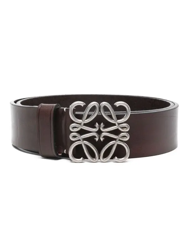 Loewe Chunky Anagram Leather Belt - Brown