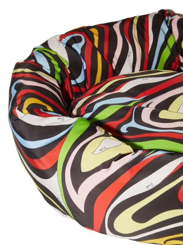 Emilio Pucci Marmo-print Dog Bed - Black
