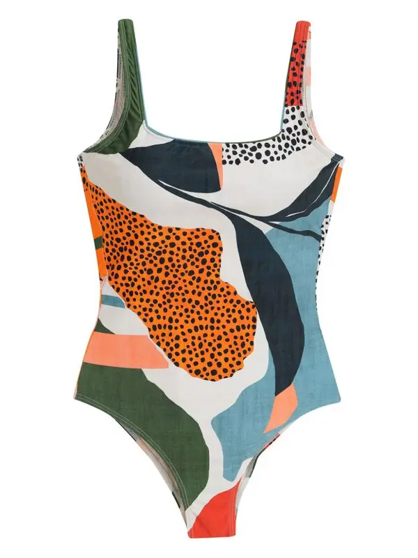 LYGIA & NANNY Hapuna Abstract-print Swimsuit - Orange