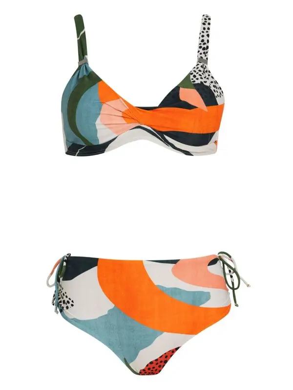 LYGIA & NANNY Marcela Abstract-print Bikini Set - Orange