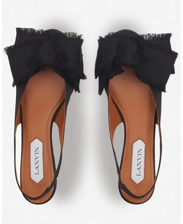 LANVIN Slingback Ballerina Flat In Satin