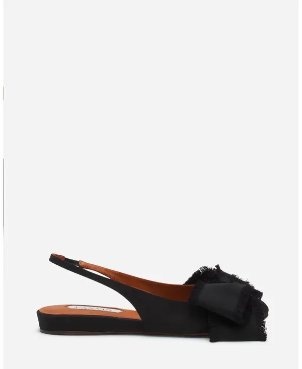 LANVIN Slingback Ballerina Flat In Satin