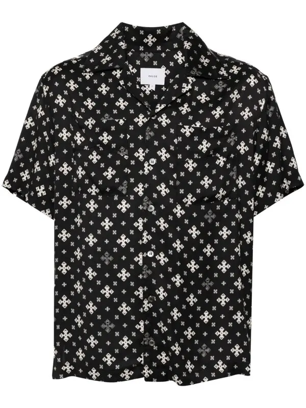 Rhude Cross Bandana Shirt - Black