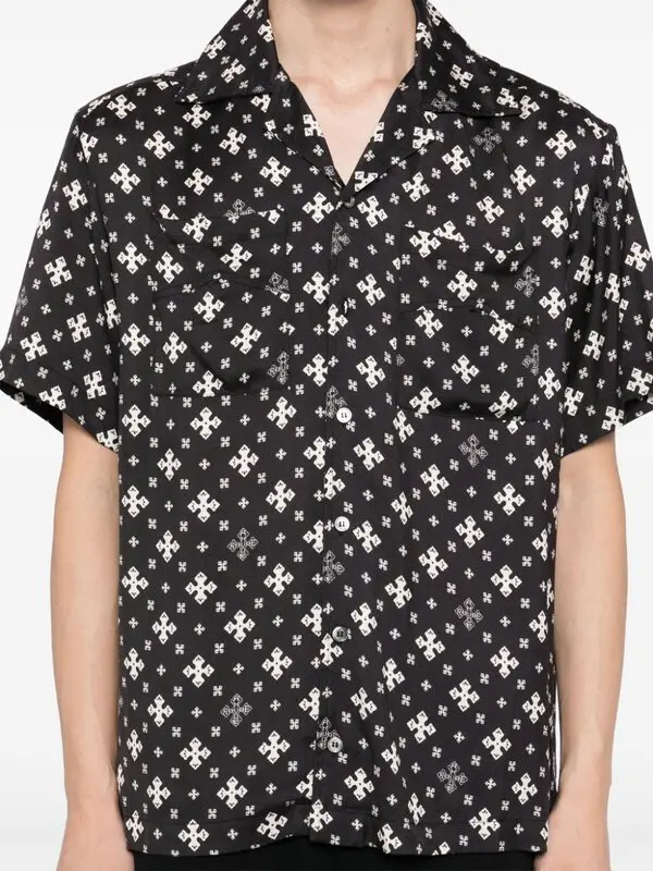Rhude Cross Bandana Shirt - Black