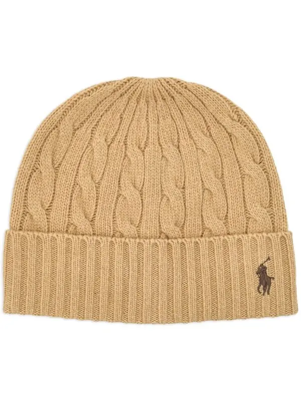 Ralph Lauren Polo Pony Beanie - Neutrals